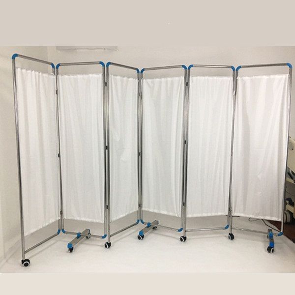 6 Fold Knock Down Stainless Steel Mobile Medical Screen - China Medical ...